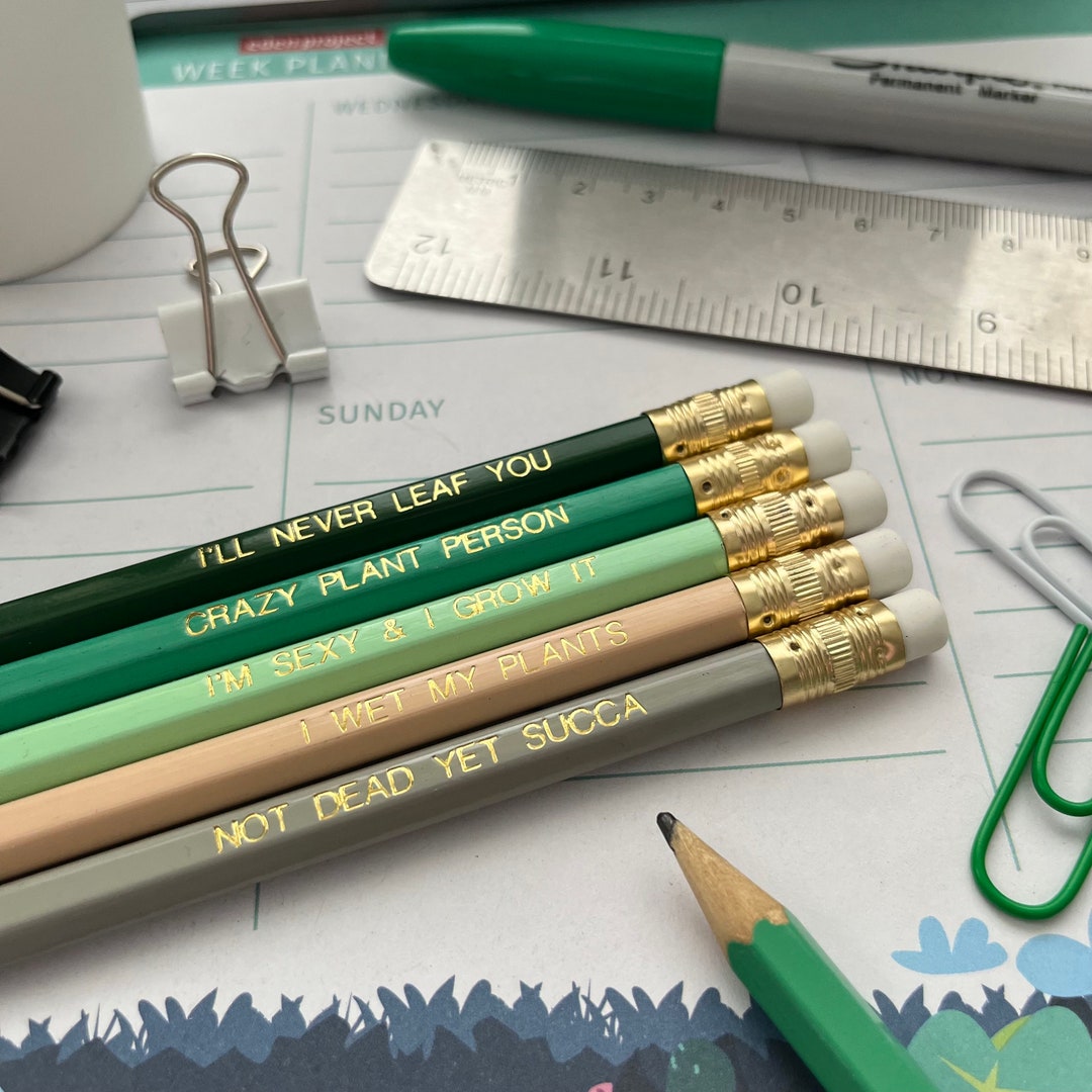 The Plant Lover's HB Pencil Set - Etsy
