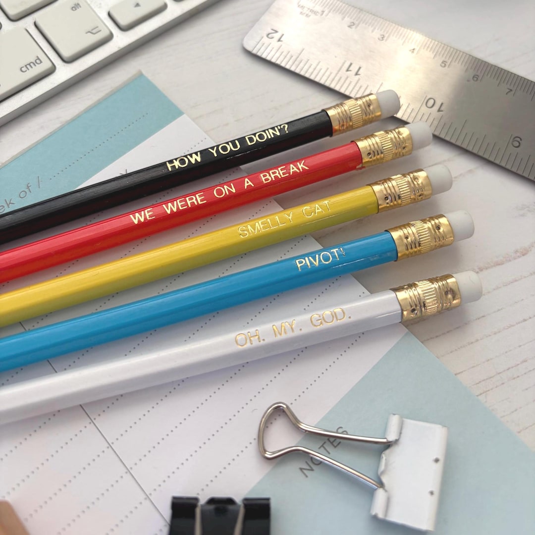 Friends TV Show Pencil Set – Funny 90s TV Pencils - Etsy