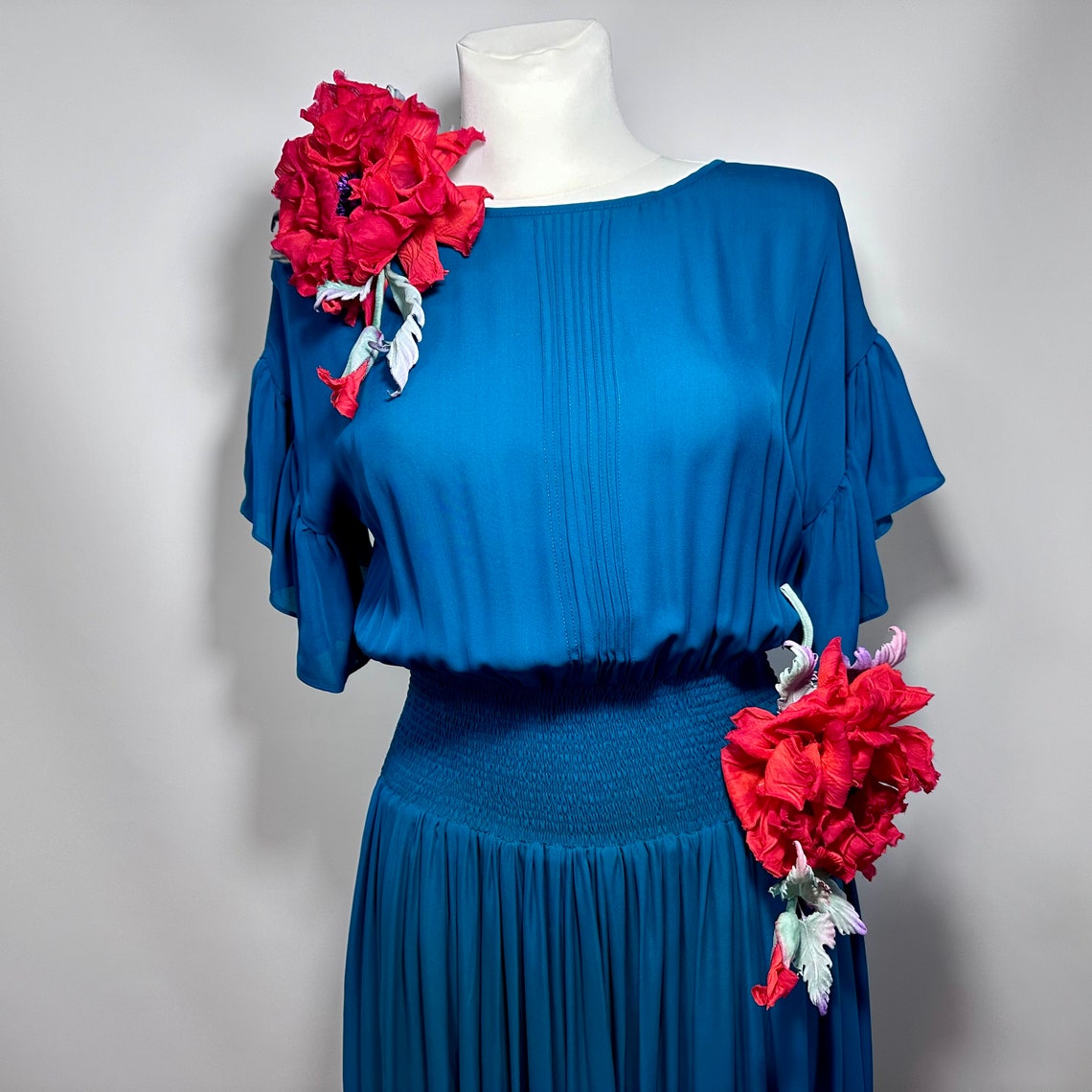 Large Silk Flower Big Red Floral Brooch Silk Poppy, Fashionable Trendy ...