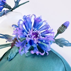 Unique Silk Cornflower Brooch Pin, Premium Fabric Blue Floral Jewelry ...