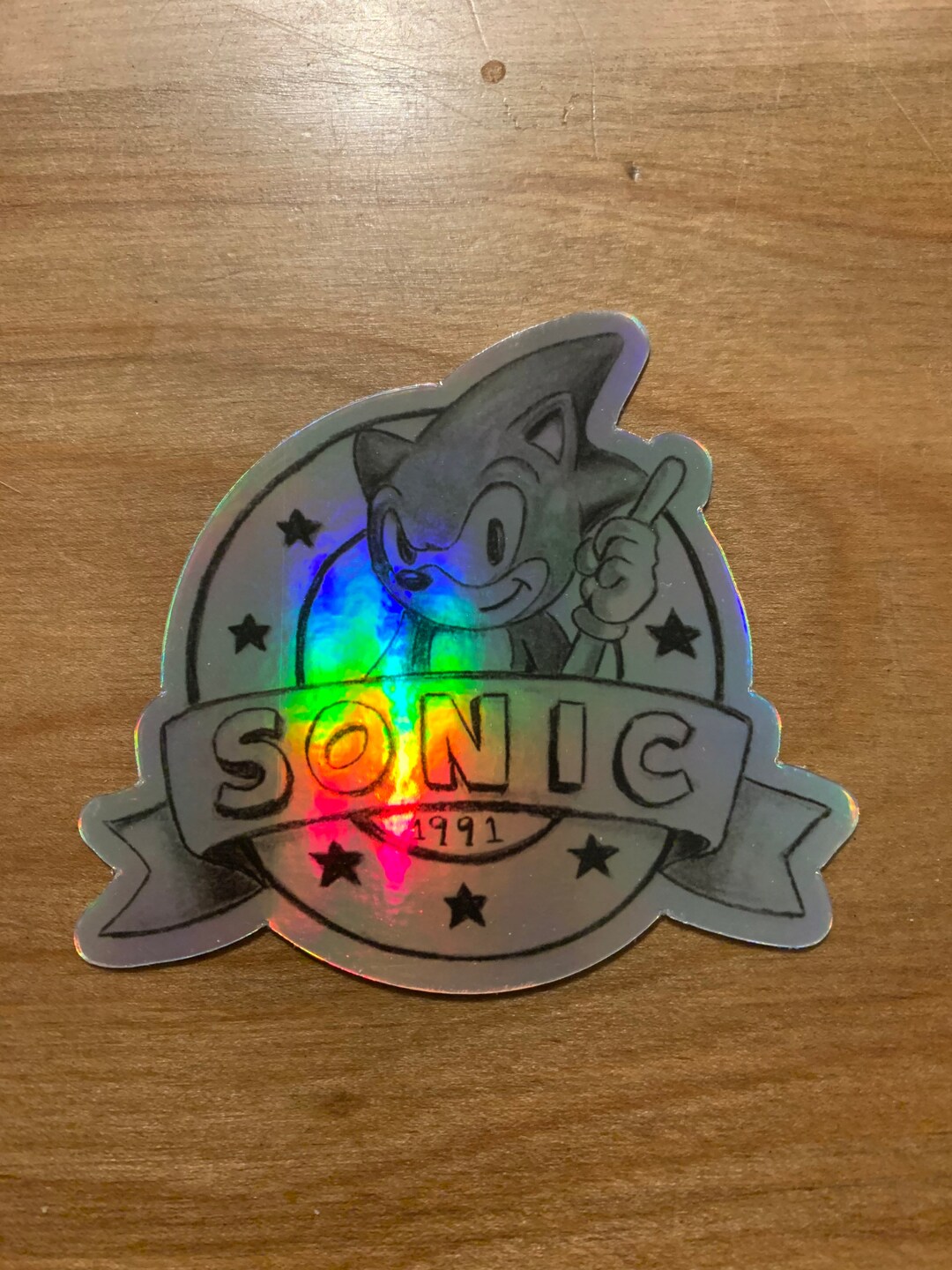Sonic Sketch Holo Sticker - Etsy
