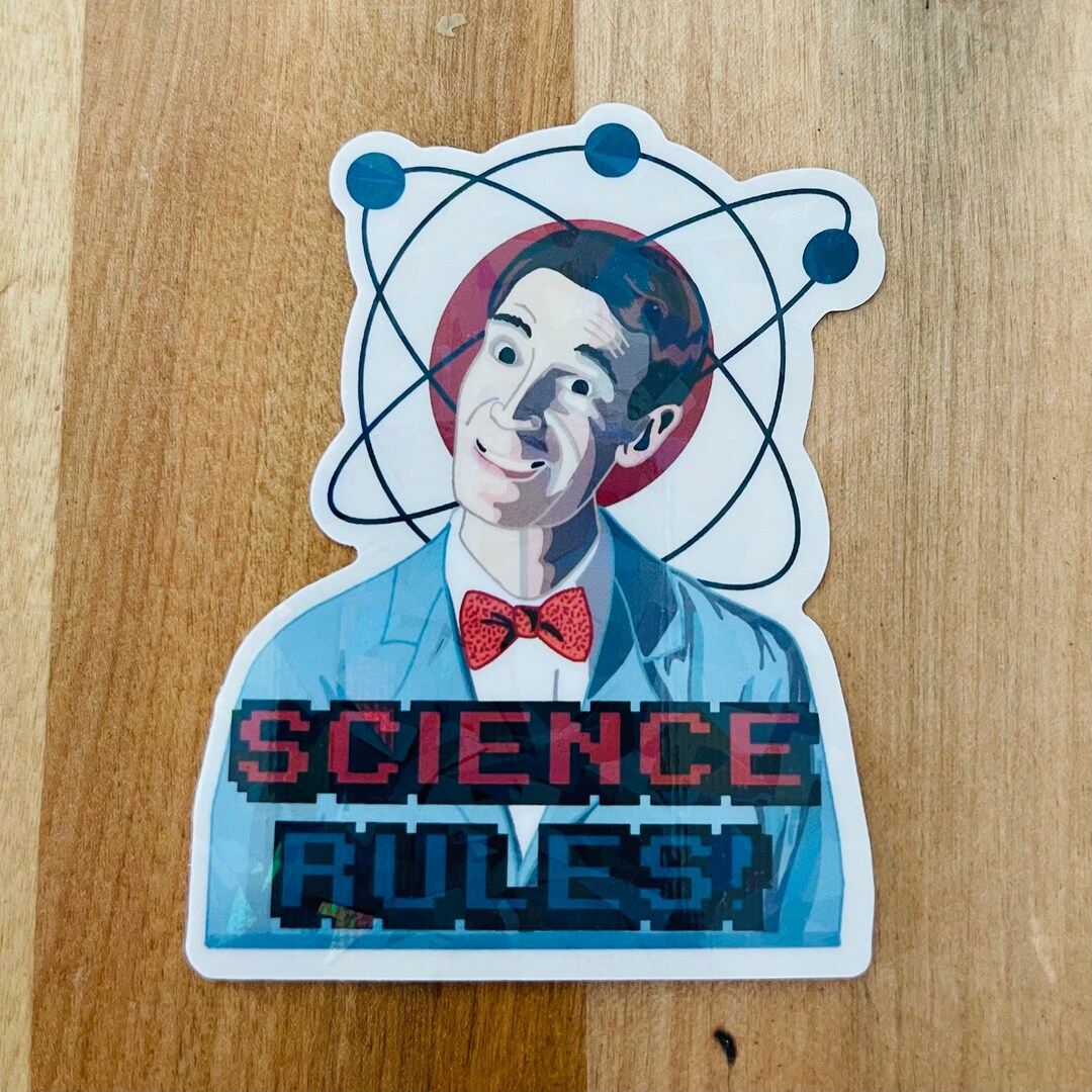 Bill Nye Inspired “science Rules” Sticker - Etsy
