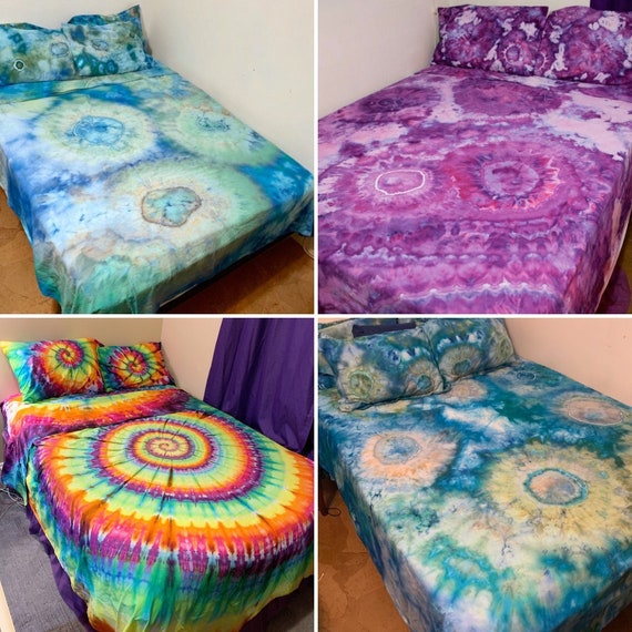 Custom Ice-dyed Sheet Set Three Sizes Available Choose Your - Etsy