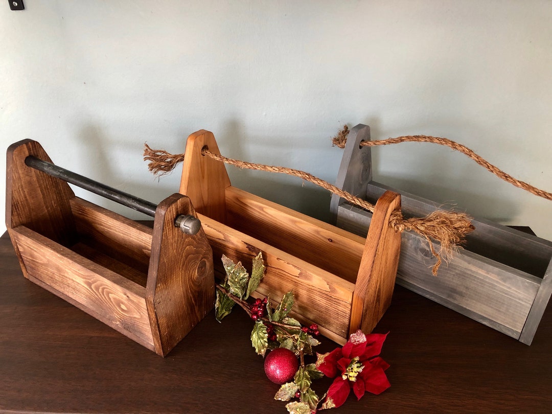 Vintage Inspired Hand Toolbox Table Decor - Etsy