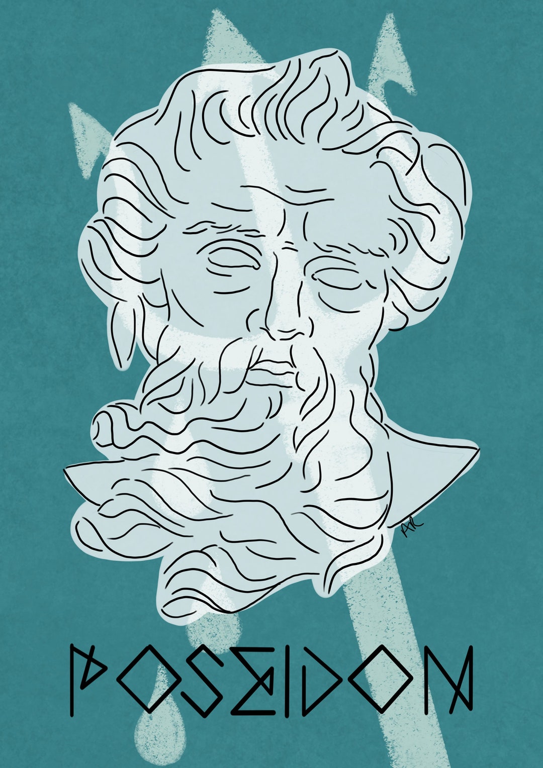 Poseidon *DIGITAL PRINT* - Etsy