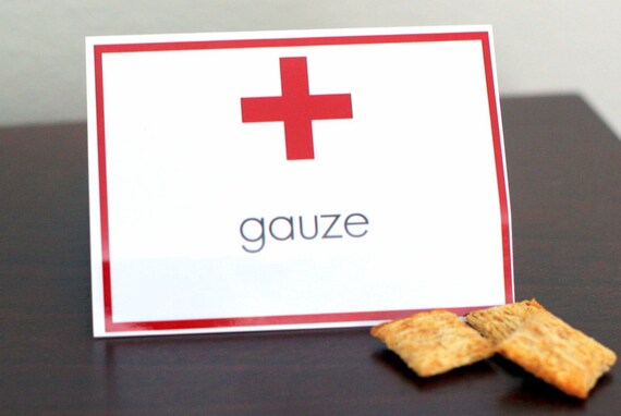 You Pick 5: Food and Drink Tent Cards medical Themed Party | Etsy