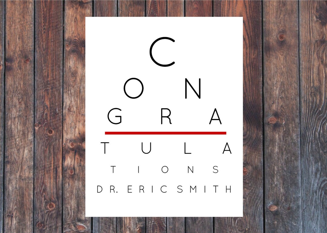 Custom Printable Eye Chart Medical Party Decor | Snellen Chart | Med ...