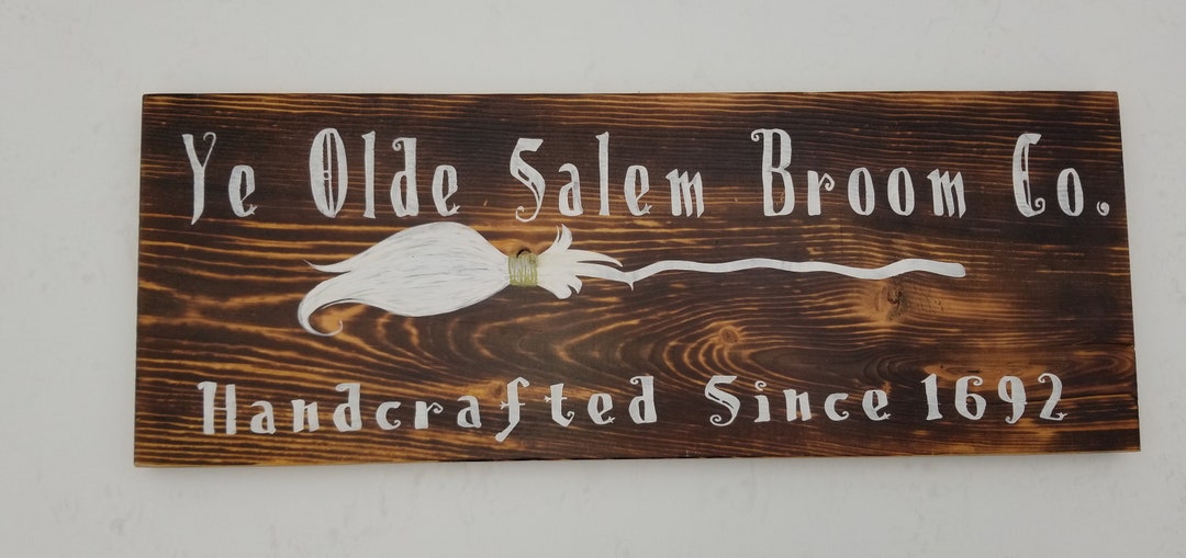 Ye Olde Salem Broom Co. Sign - Etsy