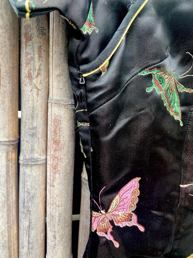 Vintage Traditional Chinese Butterfly Maxi Dress - XS - Etsy
