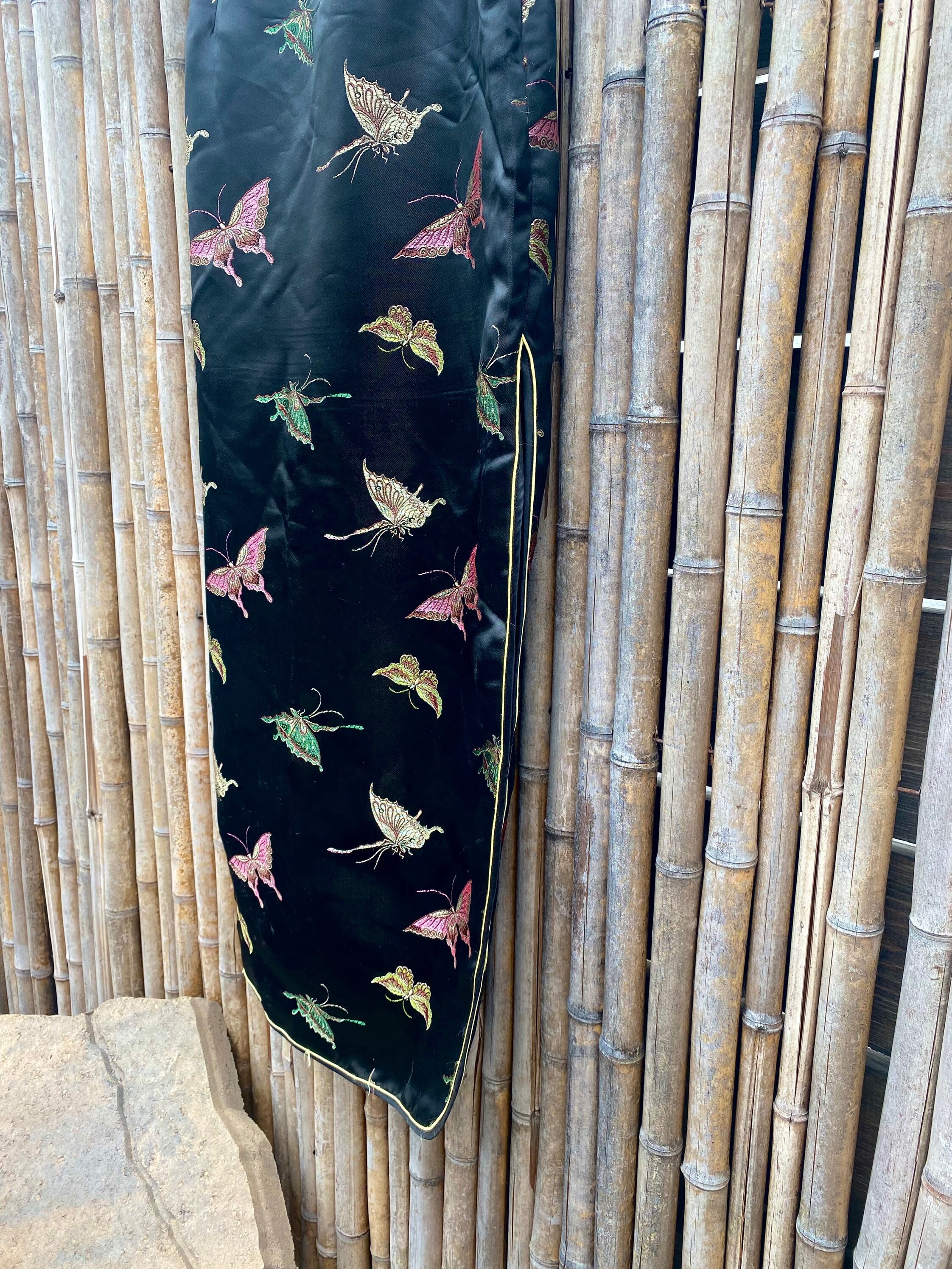 Vintage Traditional Chinese Butterfly Maxi Dress XS - Etsy