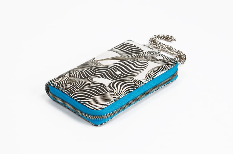 Leather Hand Wallet Zebra Graffiti Print Zip Around With - Etsy