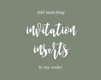 Matching Invitation | Etsy