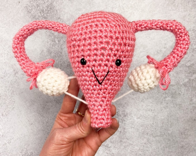Crochet Uterus Plush With Ovaries Crochet Midwife or Doctor - Etsy