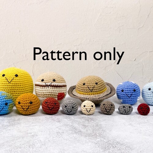 Crochet 14 Planet Solar System PDF Pattern Crochet Milky Way - Etsy