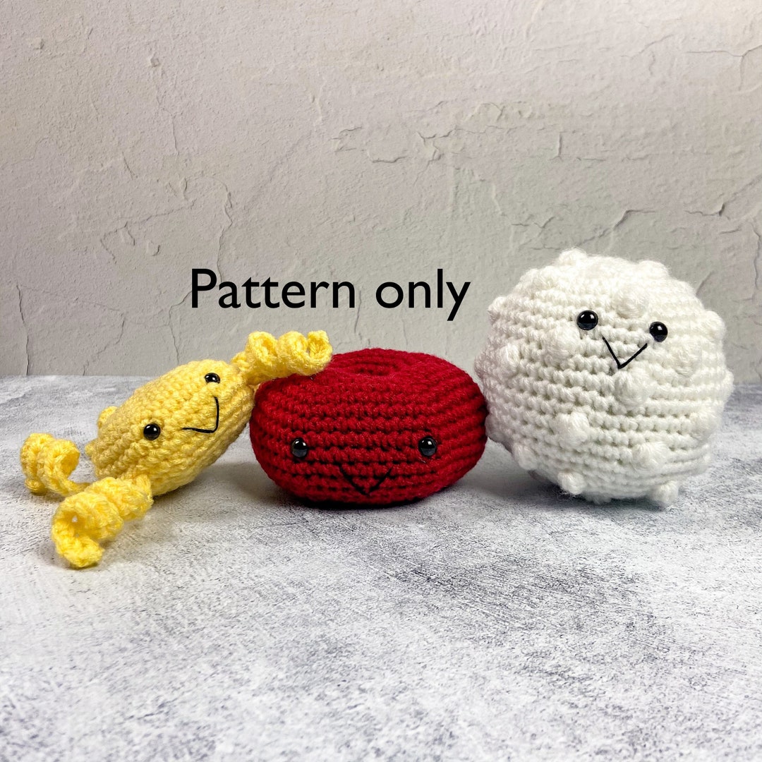 Crochet Blood Cells- PDF PATTERN | Crochet Anatomy, Blood, Medical ...