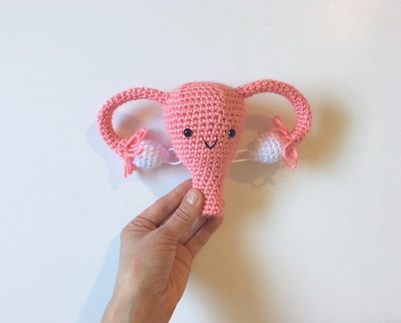 Crochet Uterus Plush with Ovaries Crochet Midwife or Doctor | Etsy
