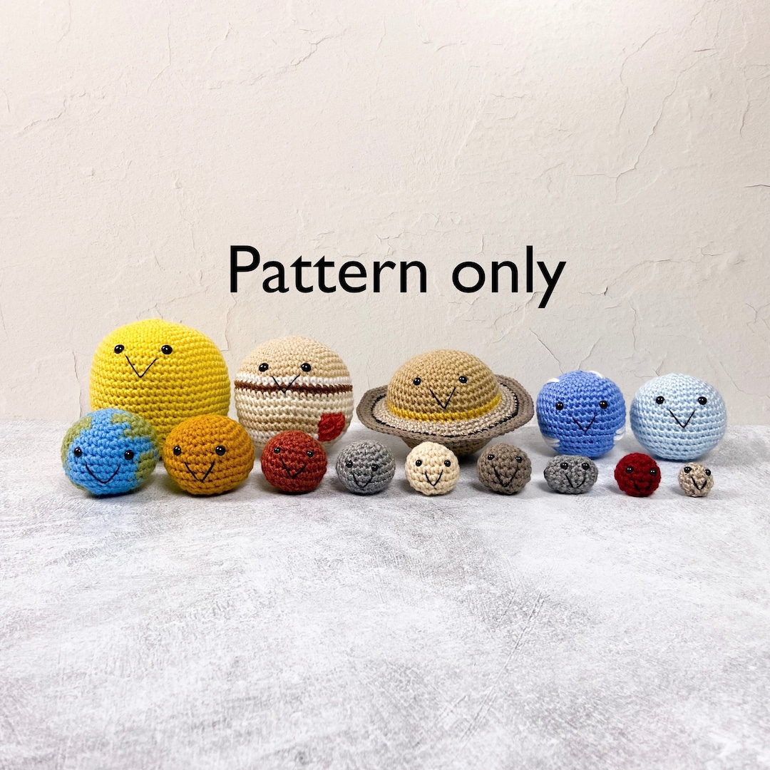 Crochet 14 Planet Solar System PDF Pattern, Crochet Milky Way and Dwarf ...