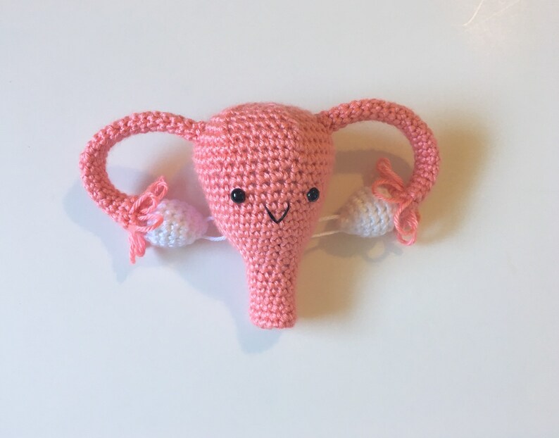 Crochet Uterus Plush with Ovaries Crochet Midwife or Doctor | Etsy