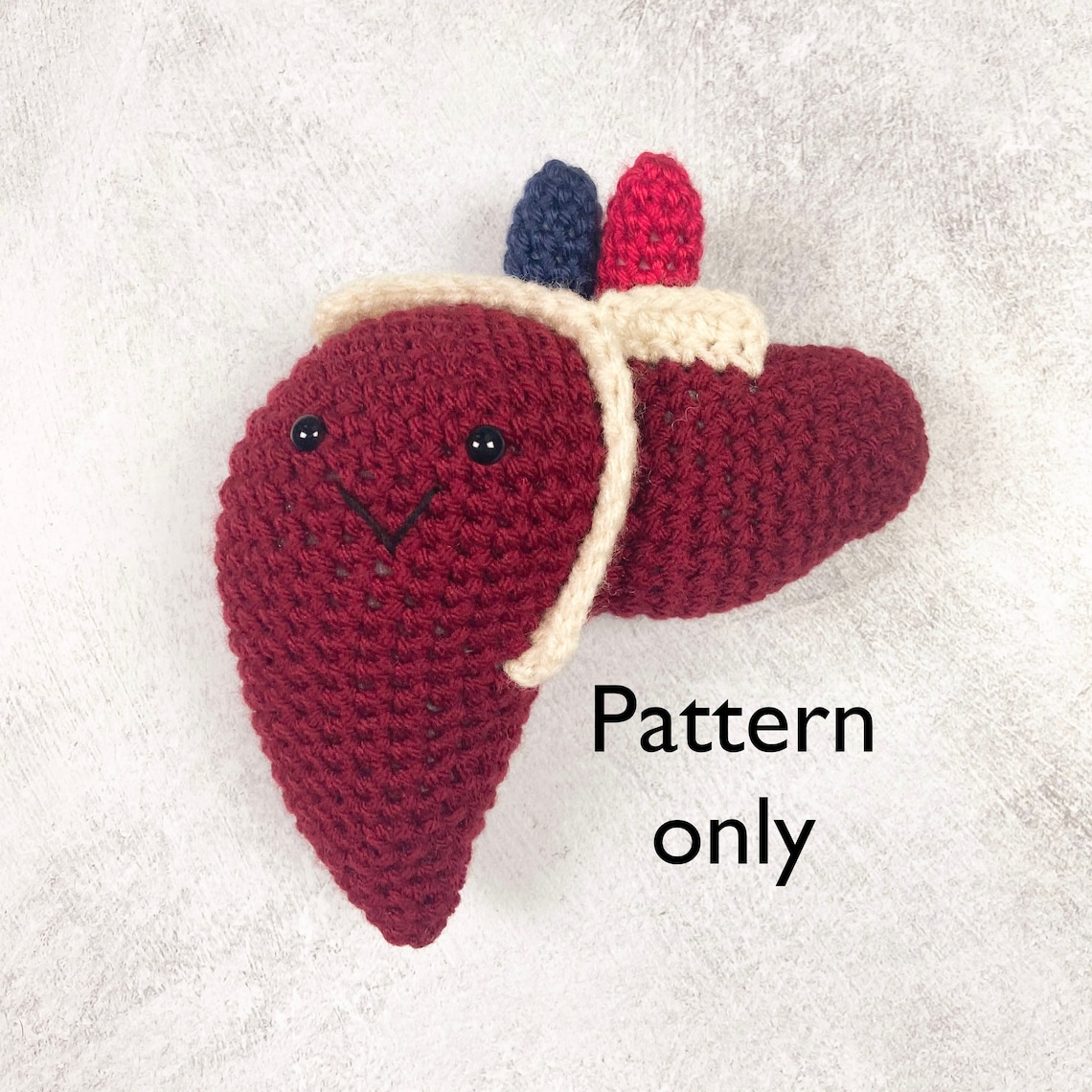 Crochet Anatomical Liver PDF PATTERN Crochet Anatomy Body - Etsy