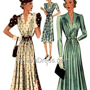 1938 Dress Pattern by Evadress - Etsy
