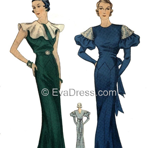 Evening Gown Pattern - Etsy