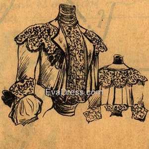 1901 Figaro Louis Pattern by Evadress - Etsy