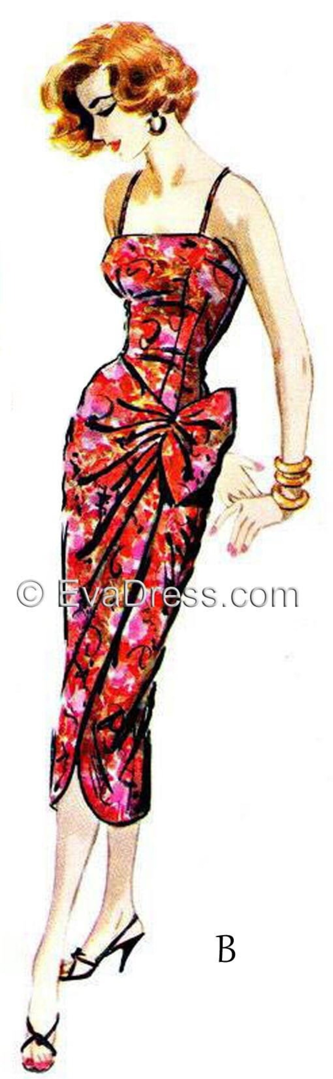 1957 Side-tie Dress Multi-size DIGITAL PATTERN Set A by Evadress - Etsy