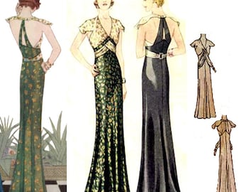 1938 Day or Evening Dress Pattern by EvaDress one of our most
