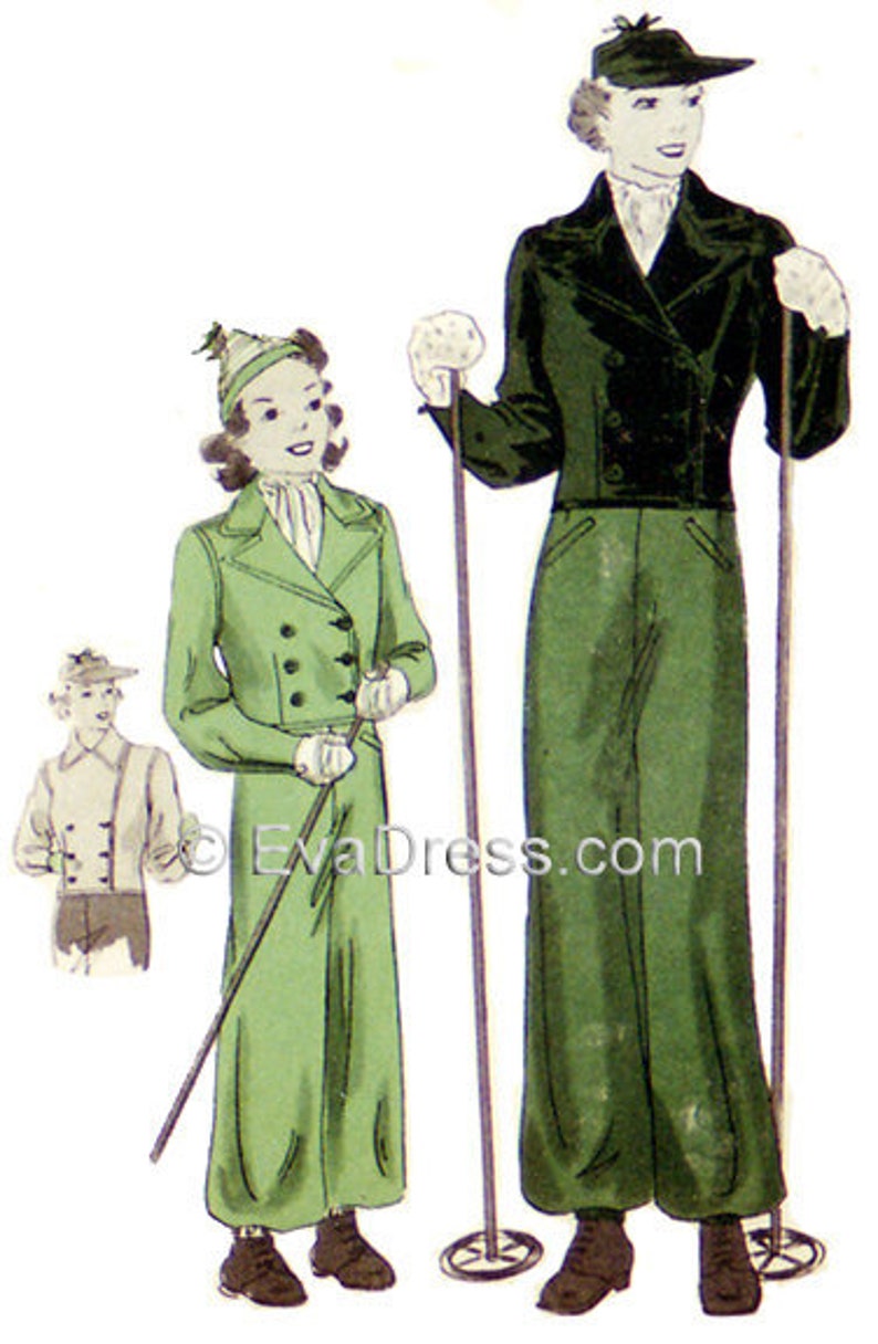 1936 Snow Suit Pattern by Evadress - Etsy