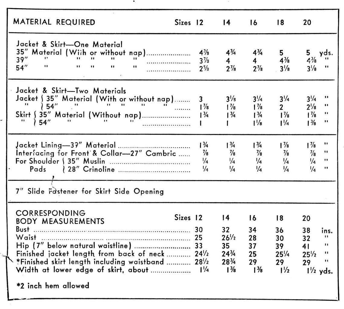 1947 Two-piece Suit New-look Inspired Pattern by Evadress | Etsy