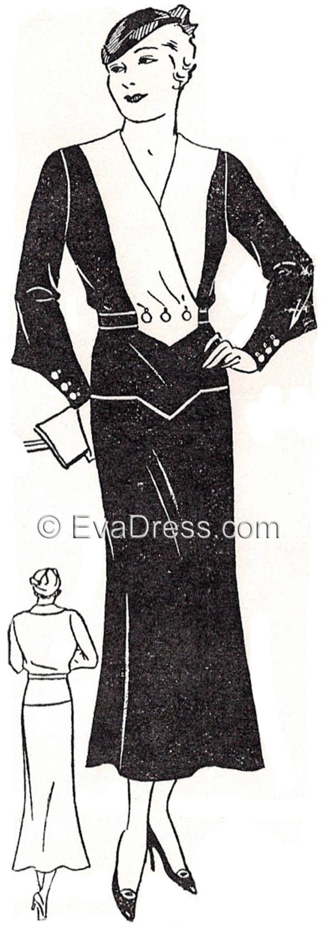 1932 Street Dress Pattern by Evadress! - Etsy