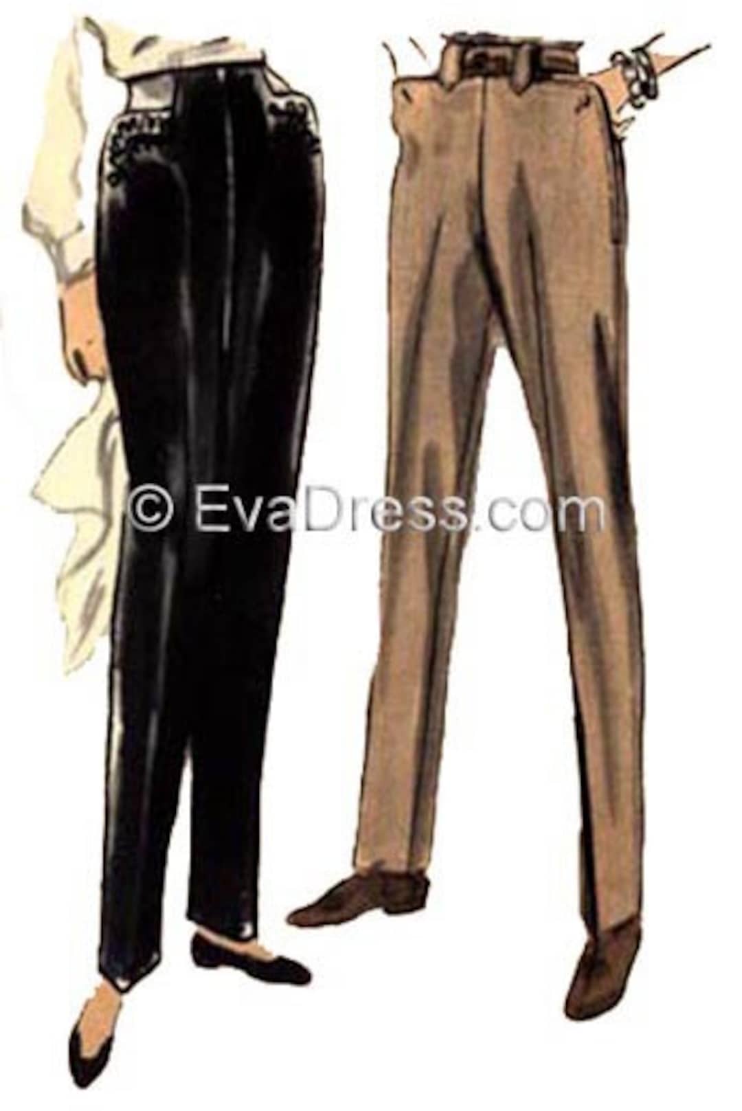 1951 Frontier Trousers Pattern by Evadress - Etsy