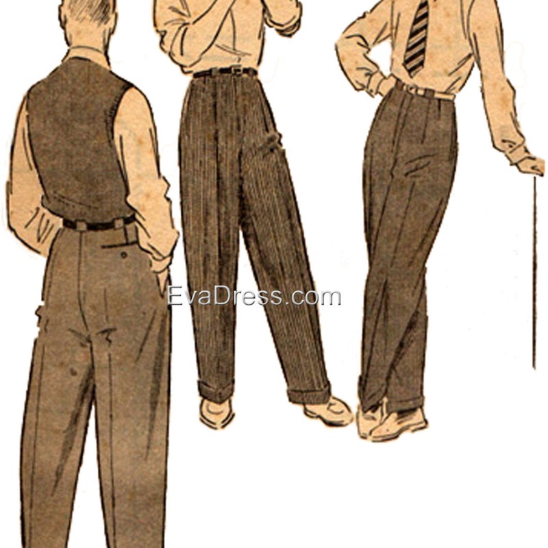 Mens Trouser Pattern - Etsy