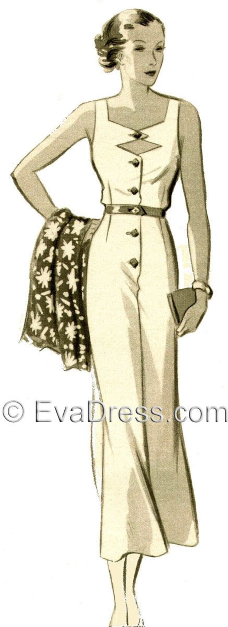 1930s House Dresses, Fabrics, Patterns