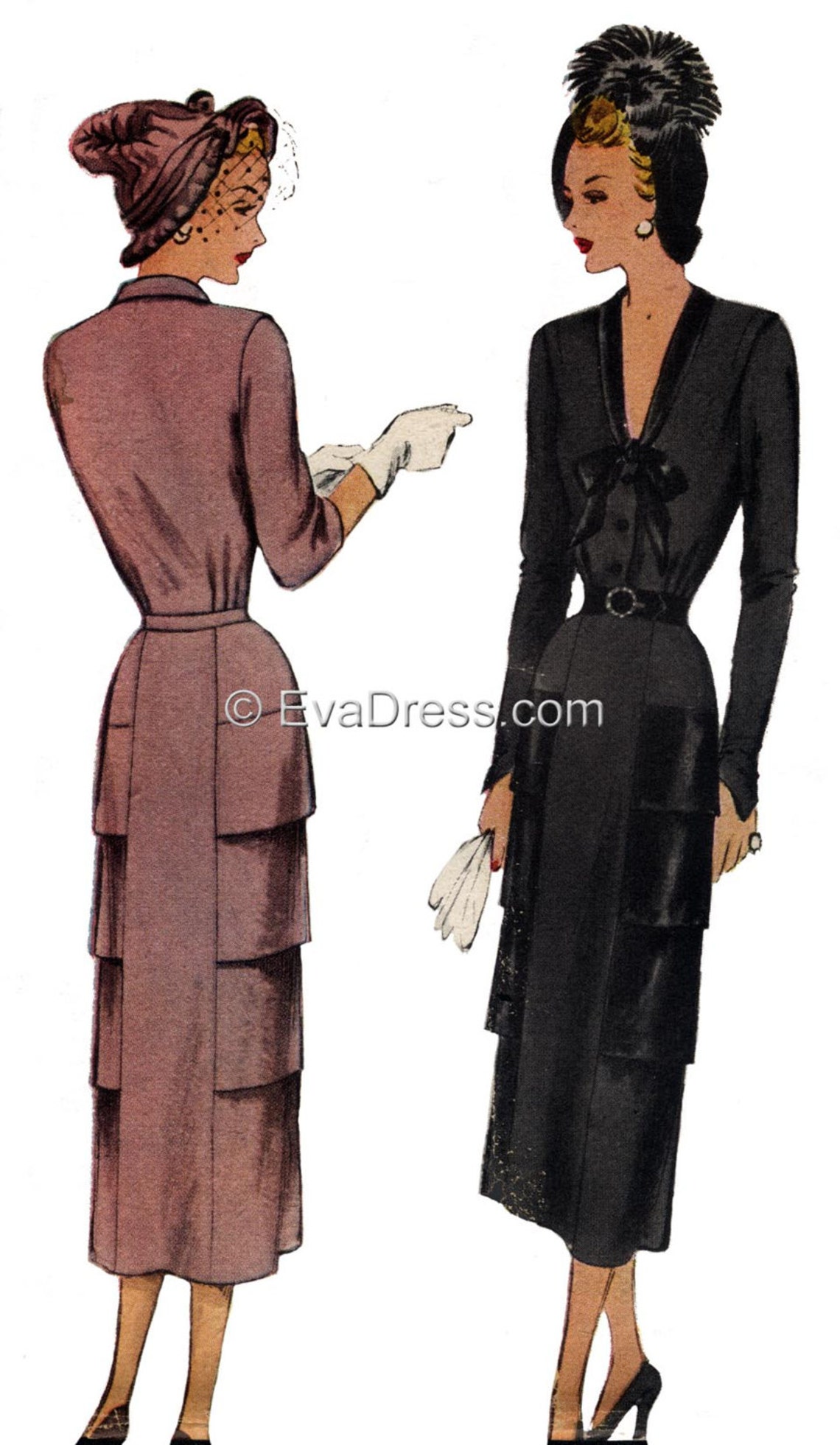 Unusual 1948 Dress Evadress Pattern - Etsy