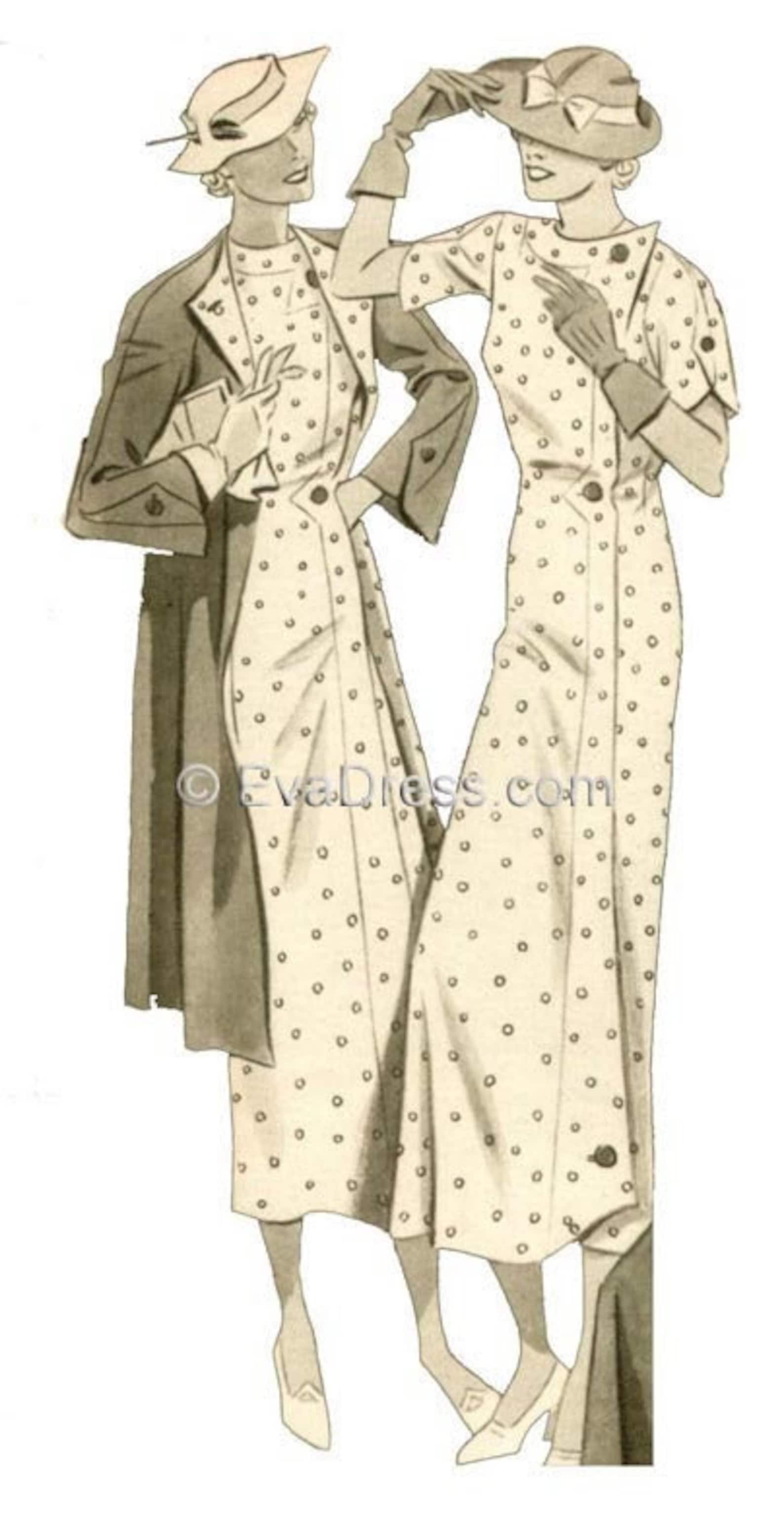 1935 Frock & Coat Pattern by Evadress! - Etsy