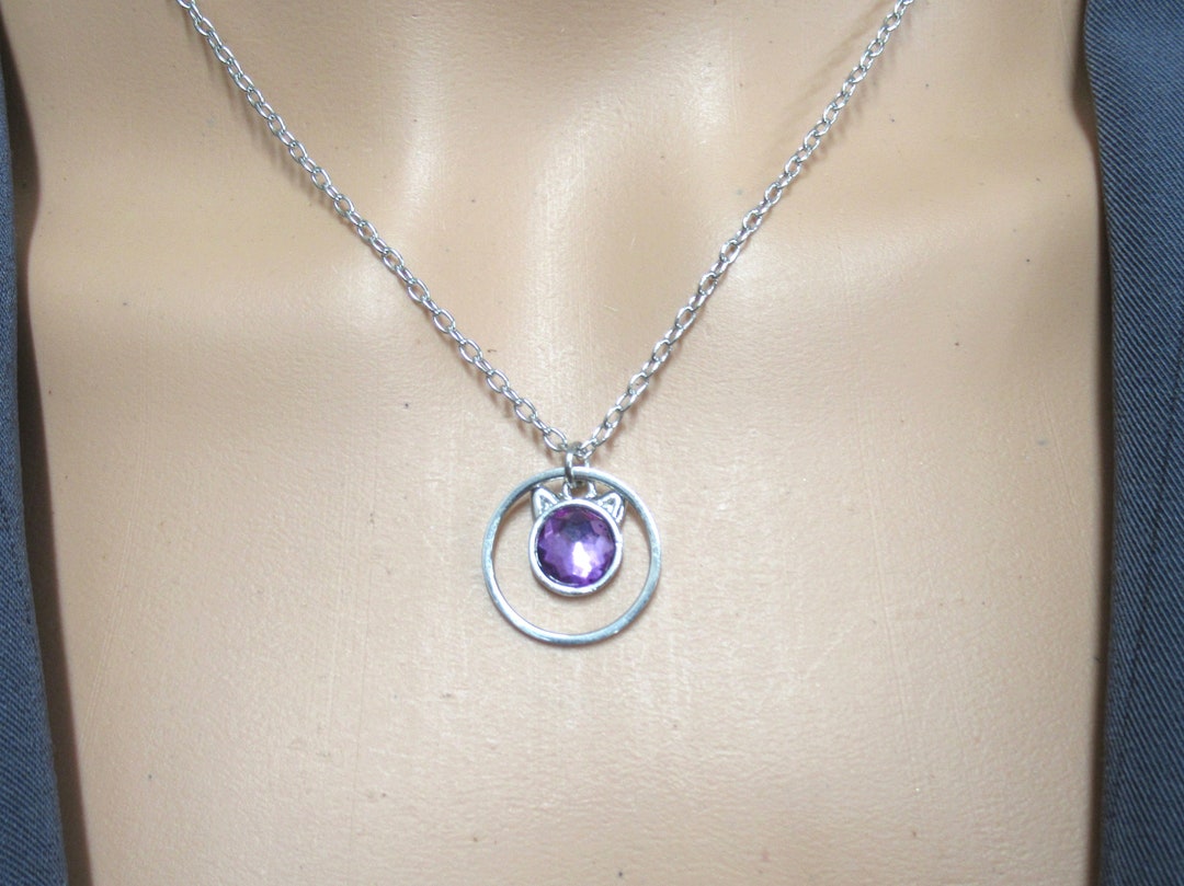 Public Day Collar O Ring Kitten Crystal All Stainless Steel Chain Cat ...