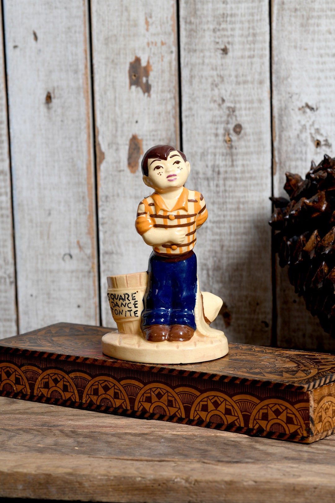 Vintage Rockabilly, Cowboy, Western, Man Cave, Square Dancing Boy Hand ...