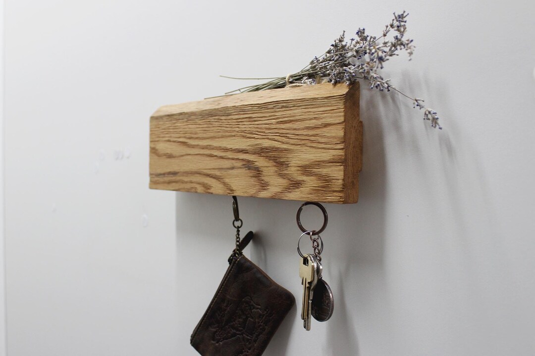 Live Edge2 Oak Magnetic Keys Holder & Mail or Phone Holder - Etsy