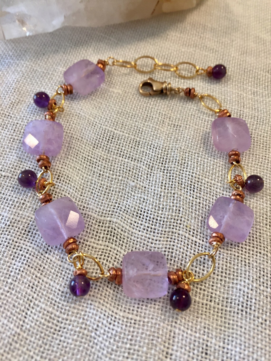 AMETHYST BRACELET, February Birthstone Bracelet - Etsy