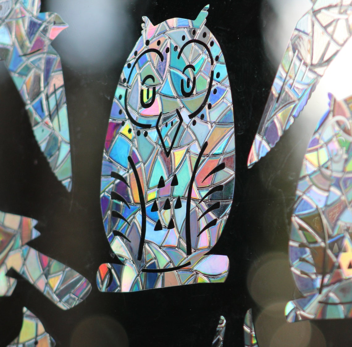Birds Rainbow Prism Window Decals Set of 8 Prevent Bird | Etsy