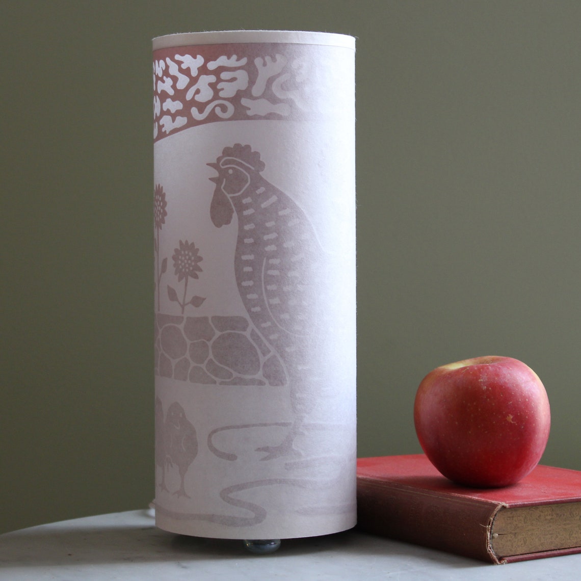 Red Rooster Hidden Creature Accent Lamp Rooster With Chicks | Etsy