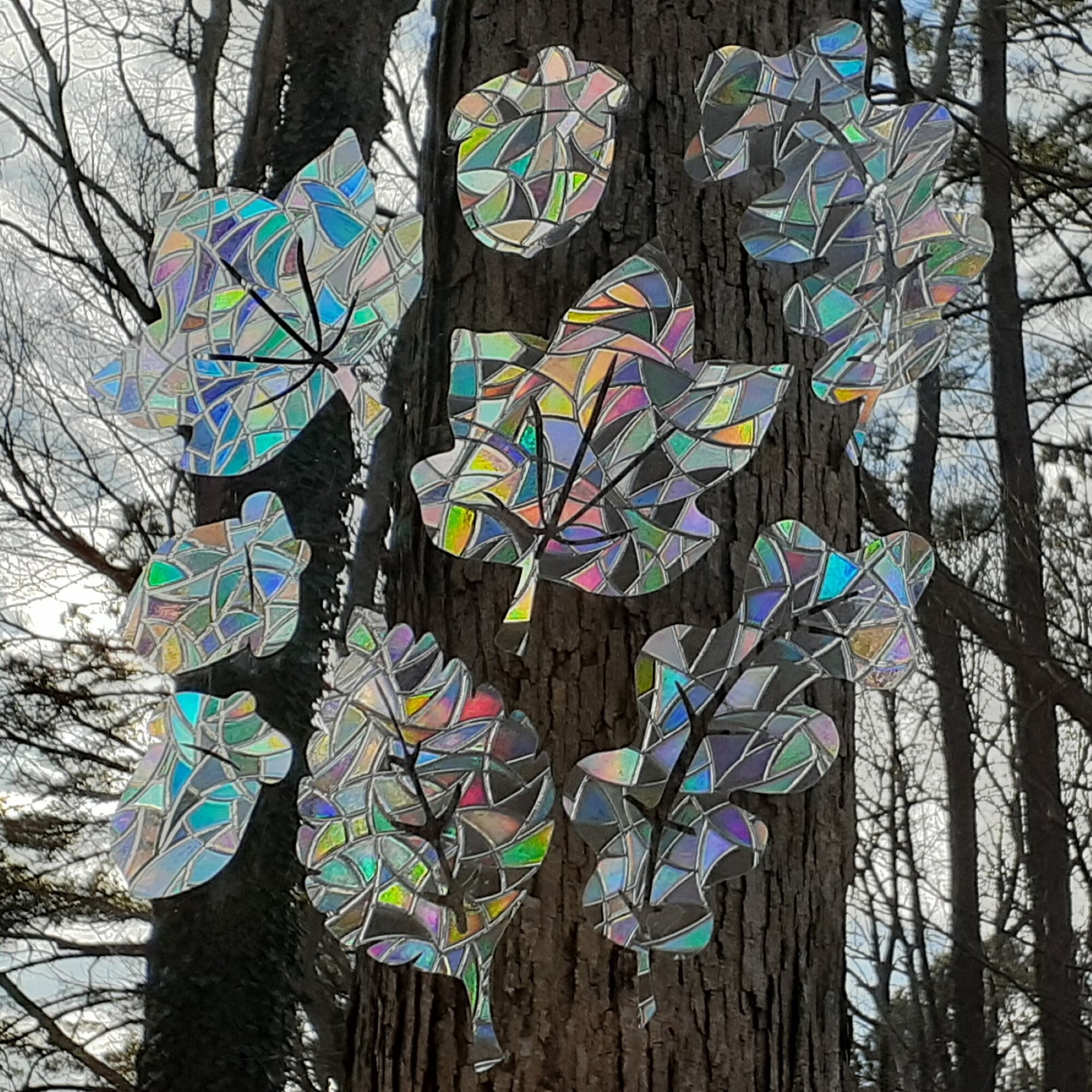 Leaves and Acorns Rainbow Prism Window Decals Set of 8 | Etsy