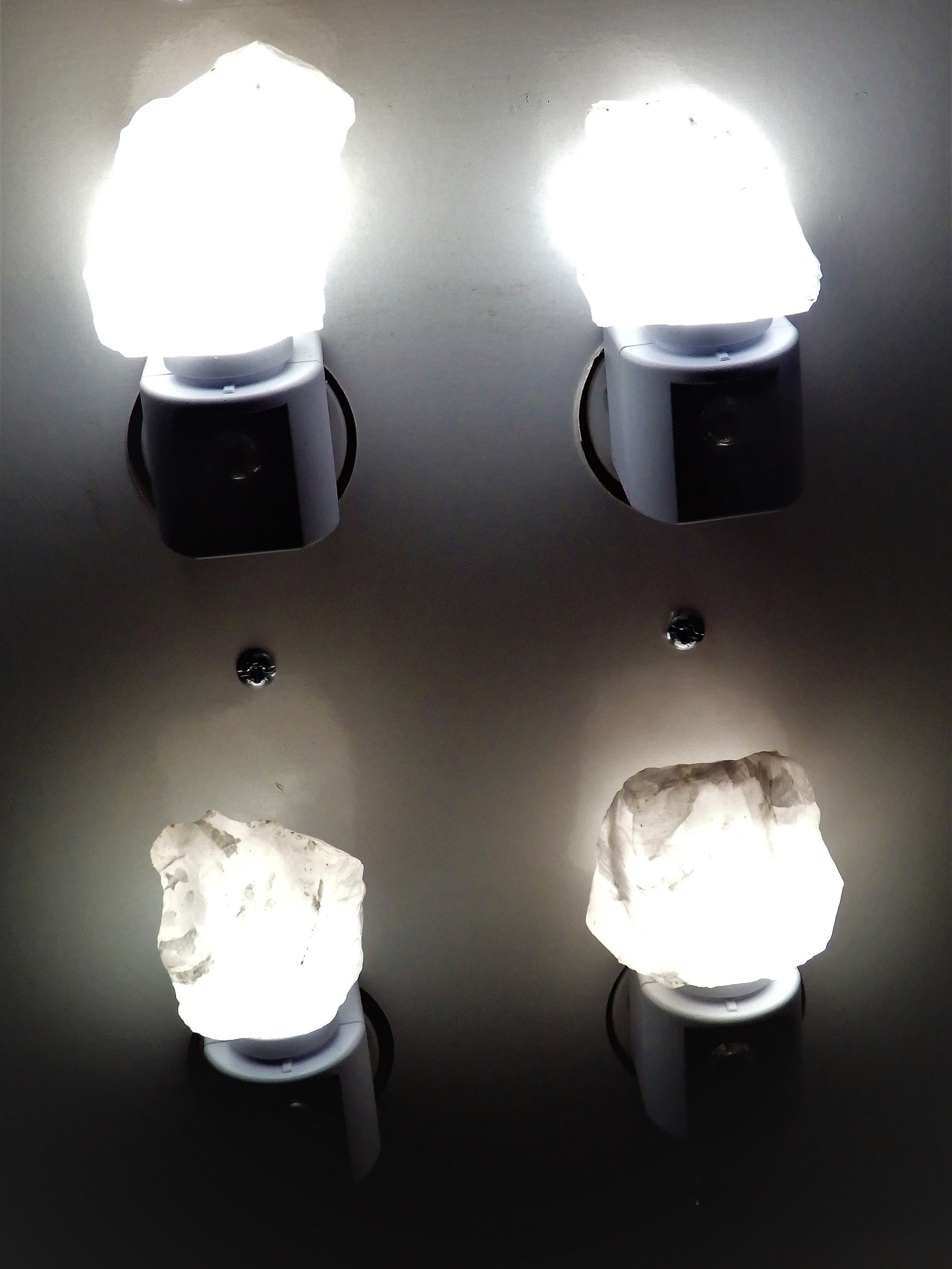 Pink Calcite Crystal "raw" LED Gemstone Sensor Night Light - Sold ...