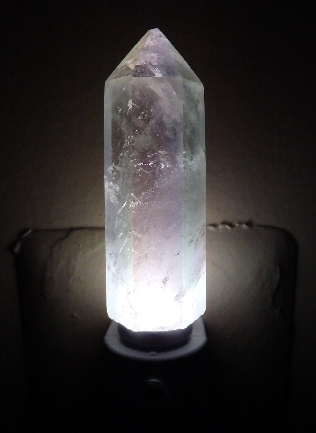 Angel Aura Quartz Crystal Tower LED Night Light With Light Sensor ...
