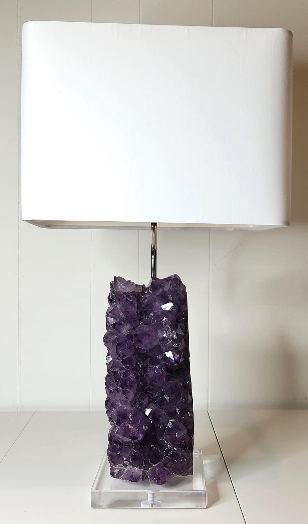 Brazilian Amethyst Designer Rock Crystal Lamp "ariana" -- Crystal Lamp ...