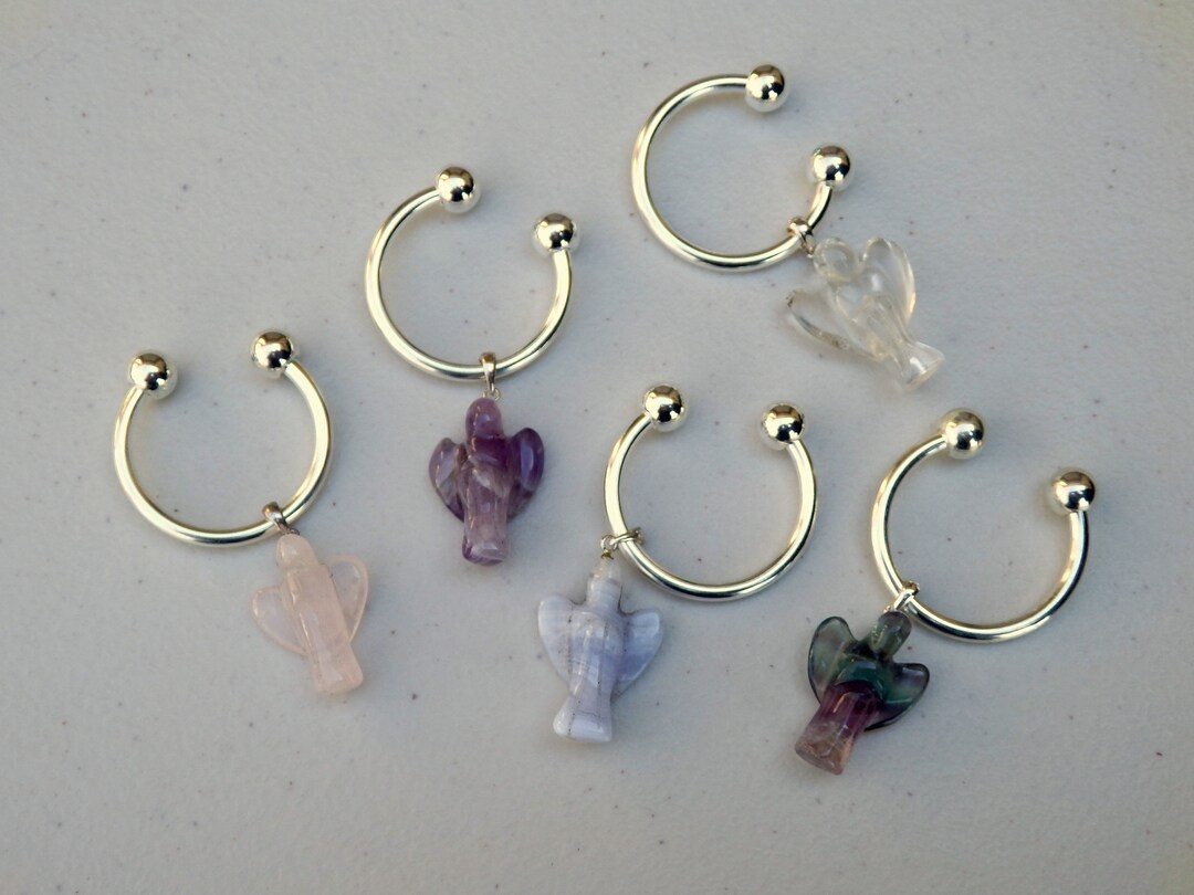 Crystal Guardian Angel tiffany Style Key Ring in Your Choice of ...