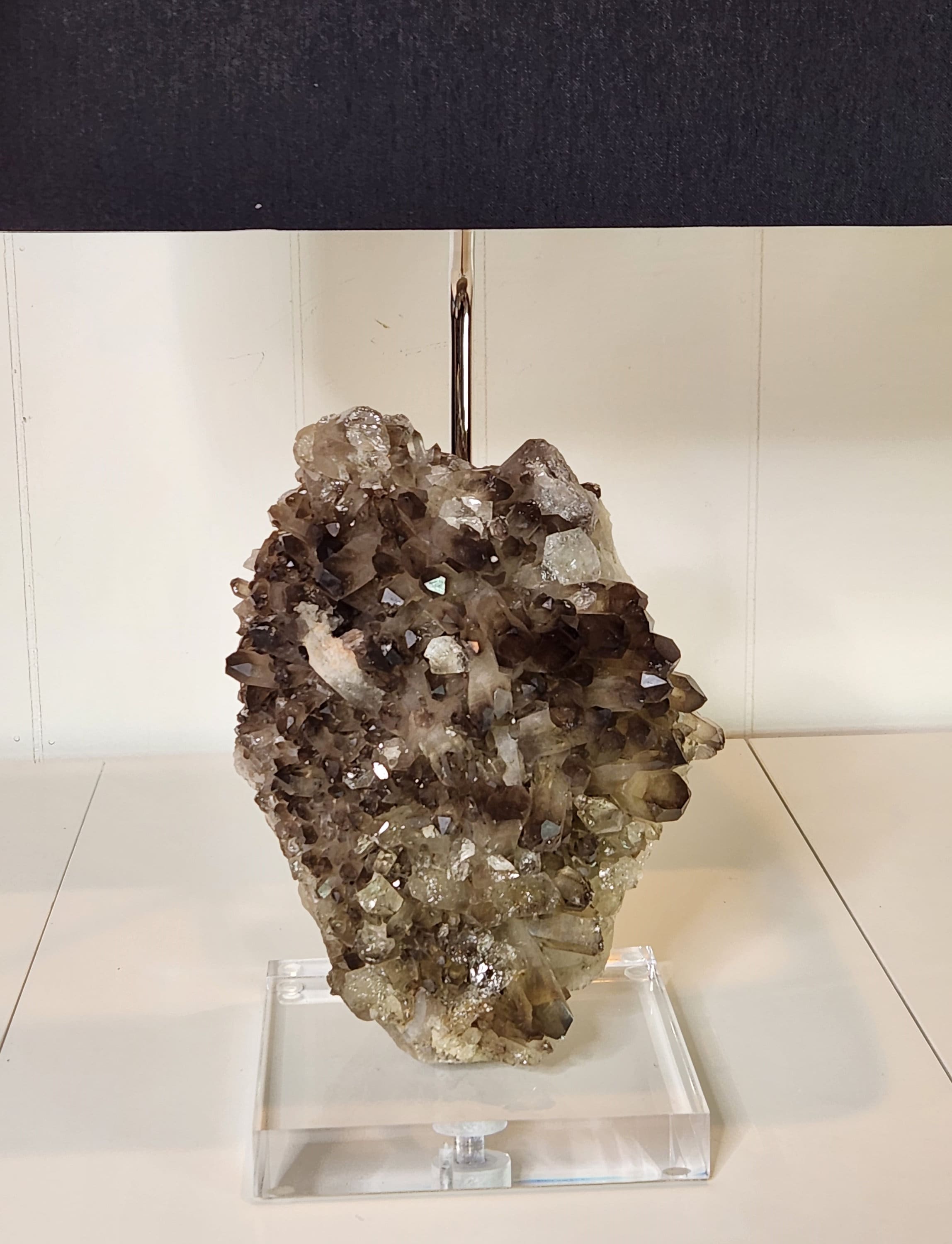 Smoky Quartz Crystal Designer Lamp "alyssa" -- Mineral Lamp/gemstone ...