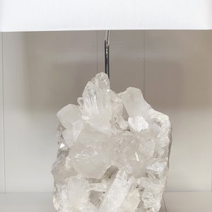 White Quartz Crystal Designer Lamp isabella Mineral Specimen Lamp//rock ...