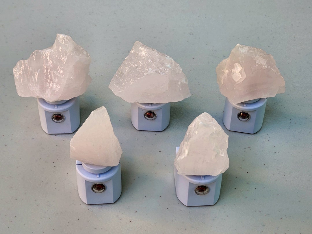 Pink Calcite Crystal "raw" LED Gemstone Sensor Night Light - Sold ...